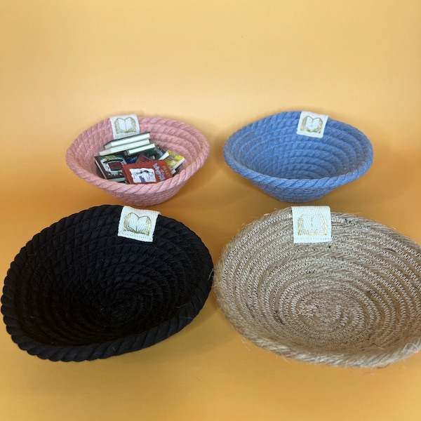 Small Decorative Tray, Rope Trays, Rope Basket With Handles, Table ...