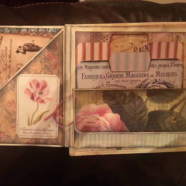 Mini File Folders, Antique, Ticking Stripes, Junk Journal Kit, Ephemera ...