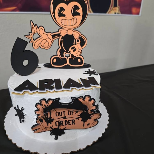Bendy and the Ink Machine Cake Topper - Beepaper Exclusive Design - Etsy