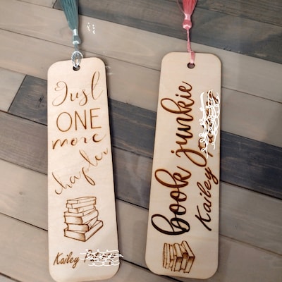 Sturdy Laser Engraved Wood Bookmarks for Your Favorite Book Lover, Set ...