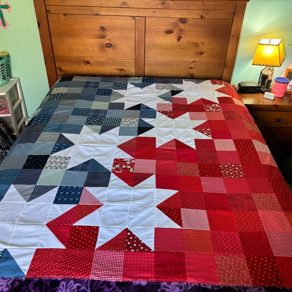 Star-spangled Baby Quilt Top Pattern - Etsy