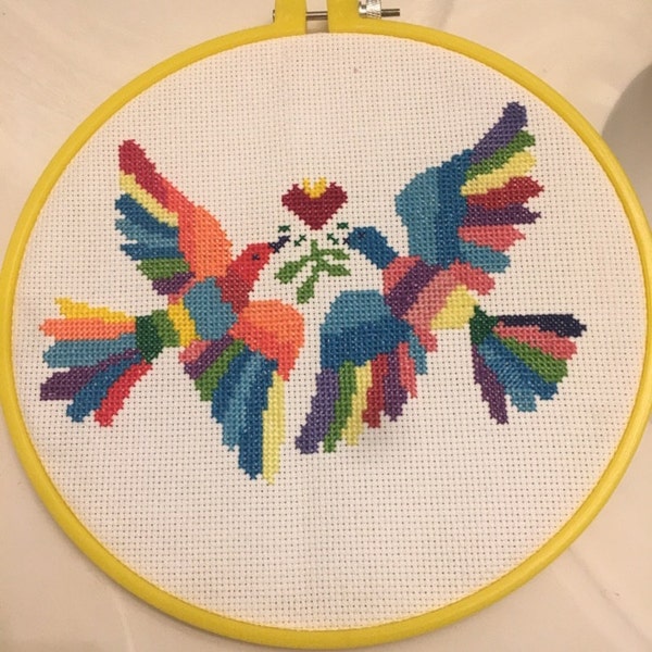 Mexican Cross Stitch Pattern,modern Pattern, Birds Cross Stitch ...