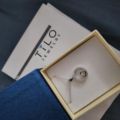 Open Circle Wide Link Ring Cubic Zirconia Ring in .925 - Etsy