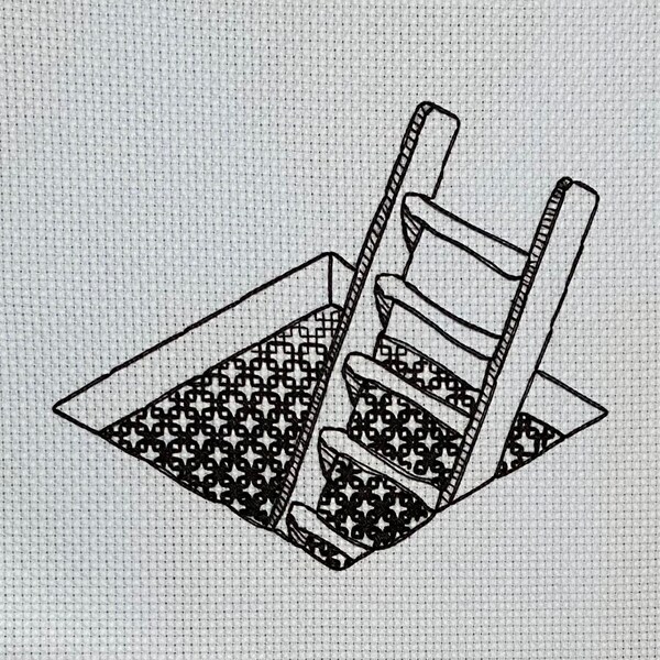 Blackwork Embroidery Pattern - Ladder Embroidery Pattern - Unique ...