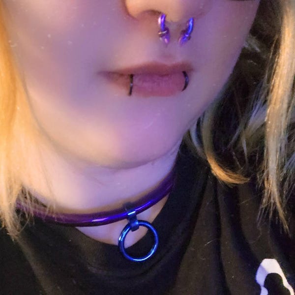 8mm Matte Black Titanium Eternity Collar, Locking Infinity Collar for ...