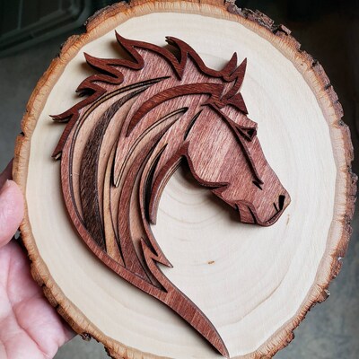 Horse Laser Cut 3D File SVG Instant Download Vector Pattern Design ...