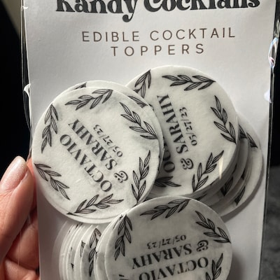 50 Edible Toppers Customizable Cocktail Garnishes Cocktail - Etsy