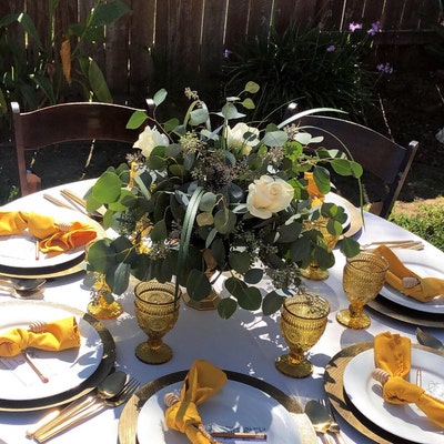 Gold Compote Vase - Etsy