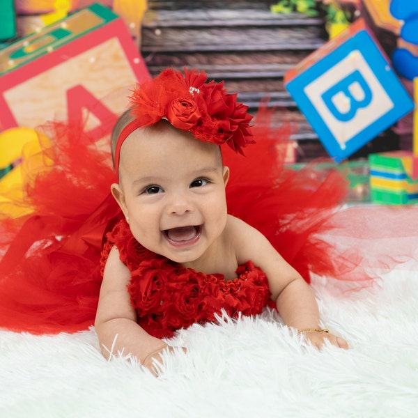 Red Tutu Dress, Red Baby Tutu, Red Toddler Dress, Girl Red Birthday ...
