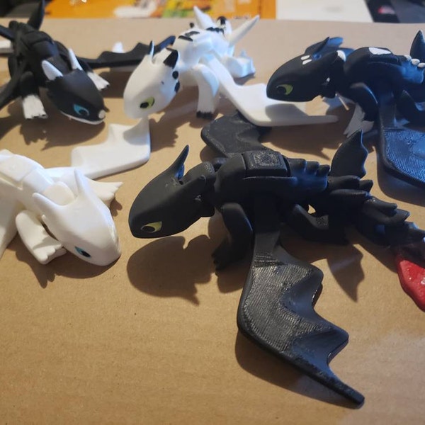3d Printed Articulated Dragon Toothless - Etsy