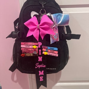 Pin Me Cheer Ribbon Neon Pink Pin Me Bow Clip Cheer Pins Cheer Bow Bag Tag Cheer Clothes Pins ...