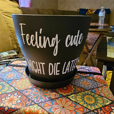 4 Inch Breast Cancer Awareness Terracotta Face Planter Pots With Pink ...