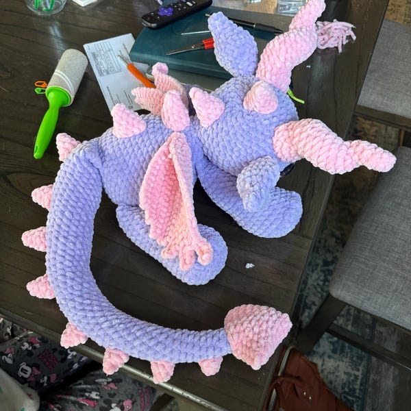 Snuggle Dragon Crochet Pattern, Original Snuggle Dragon, Crochet Dragon ...