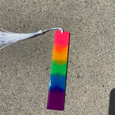 Opal Geode Bookmark With Beaded Tassel Colorful Resin Book Mark Unique ...