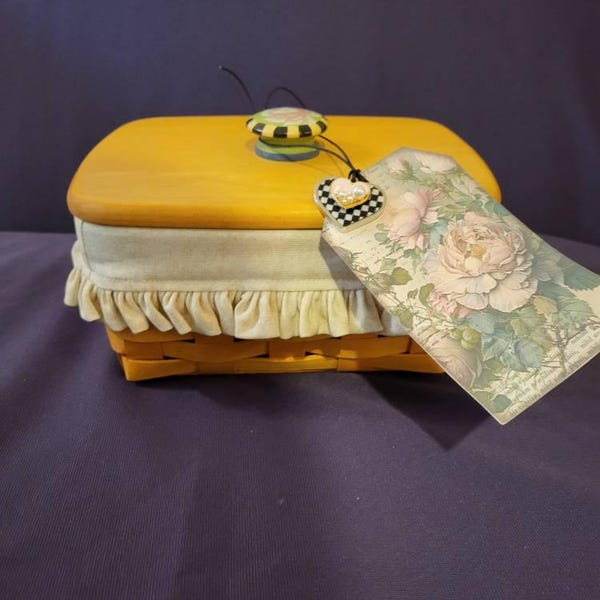 Longaberger Pen Pal Basket, 2 New Easter Tie Ons, & Retired Kathy Hatch ...