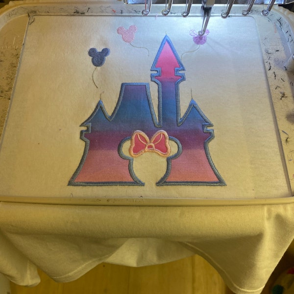 Character Inspired Miss Mouse Castle Embroidery Applique Design - Etsy