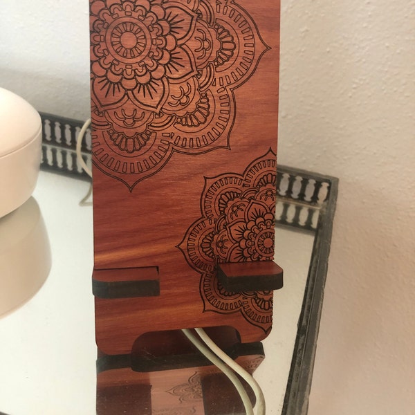 Custom Wood Phone Stand With Personalized Message (handwritten or Typed ...