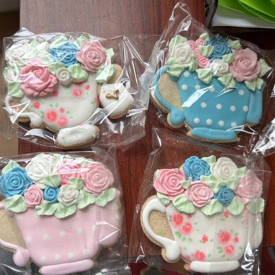 Tea Party Theme Set Cookies - Etsy