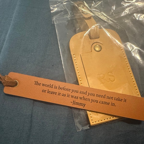 Engraved Leather Bookmark, Custom Favorite Quote Bookmark, Leather ...