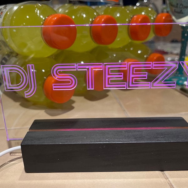 Dj Led Sign, Personalized Dj Gift, Dj Logo Design, Dj Lights, Music ...