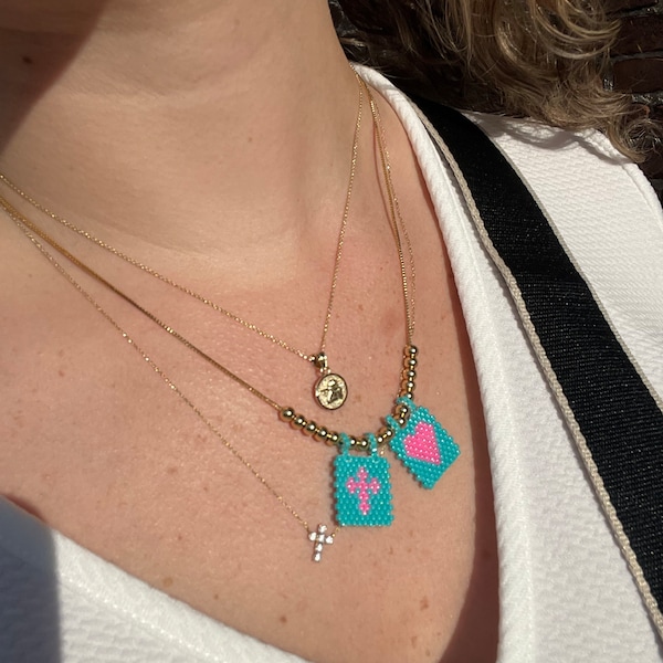 14k Solid Gold Angel Pendant Necklace: Diamond Cut Religious Gift - Etsy