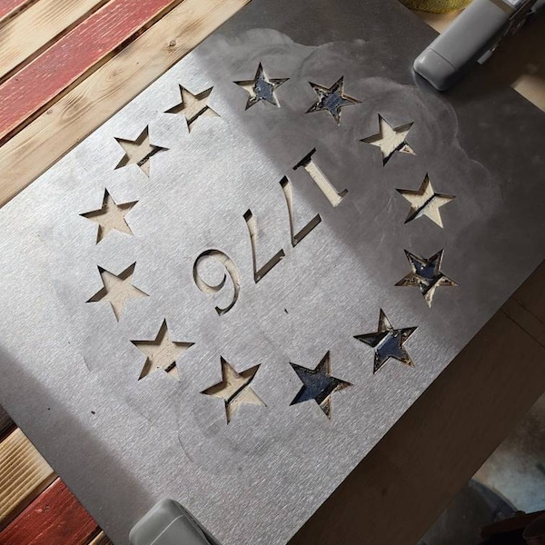 Metal Star Stencil for Wood American Flags, Metal Star Router Stencil ...