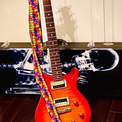 Autism Awareness Guitar Strap Spectrum Autism Puzzle ASD Fits Full and ...