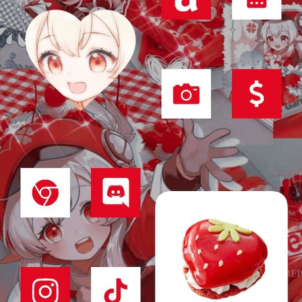 Ios Red & White App Icons Set | 330+ Red and White Minimal Ios 14 ...