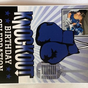 Boxing Ticket Invitations Birthday Party Thank You Card Printable ...