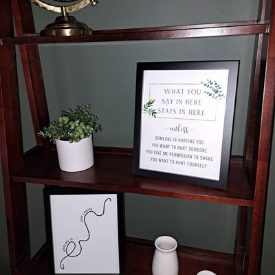 Confidentiality Counseling Office Decor Sign Social Work School ...