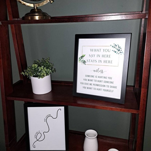 Confidentiality Counseling Office Decor Sign Social Work School ...