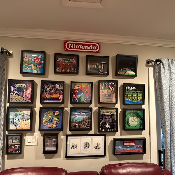 JUMBO NES Wall Plaque - Sign, Decor, Mario, Birthday Gift, Acrylic ...