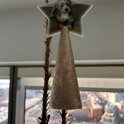 CUSTOM Tree Topper on Black Glitter Base - Etsy