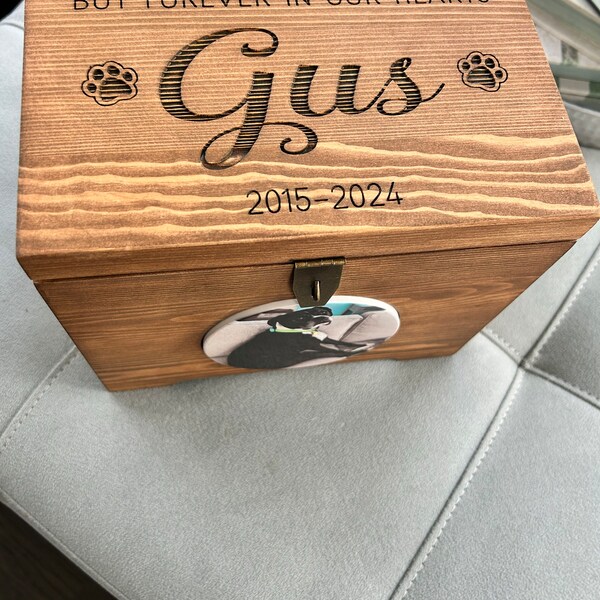 Personalized Pet Memory Box / Urn With Name and Quote or Poem - Etsy