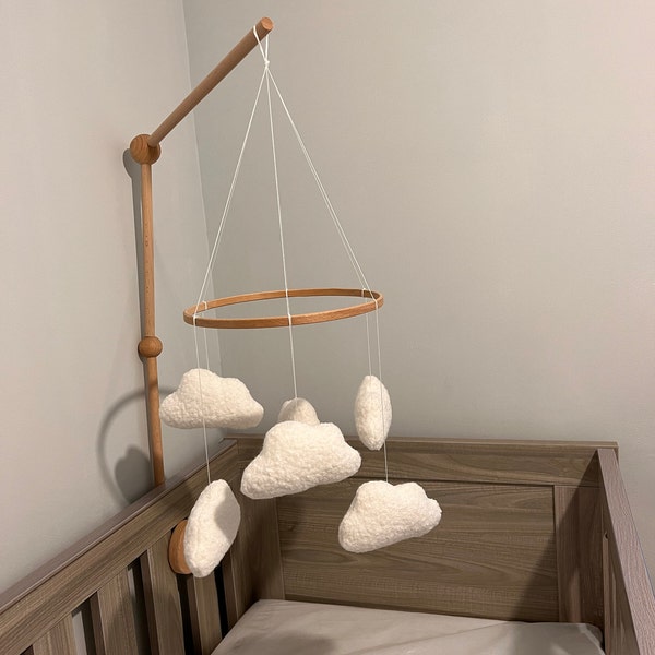Boucle Mobile Handmade Baby Mobile Clouds Mobile Baby Nursery ...