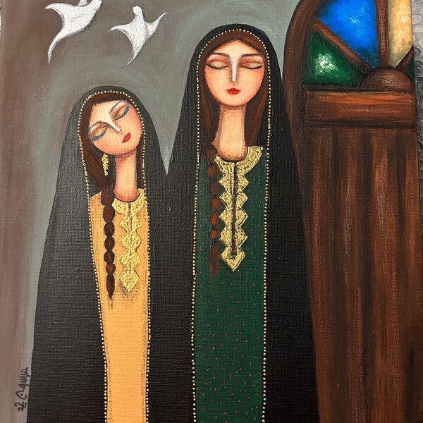 Original Iraqi Art. Acrylic on Canvas Board 25 by 30 Cm. Arabian Art ...