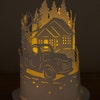 Combo 3 Items Paper Cut Lamp for Christmas - DIY Paper Cut Lamp - Merry ...