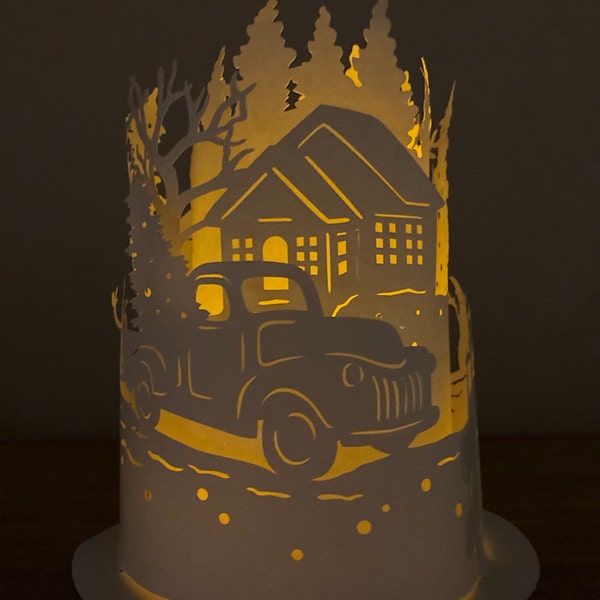 Combo 3 Items Paper Cut Lamp for Christmas - DIY Paper Cut Lamp - Merry ...