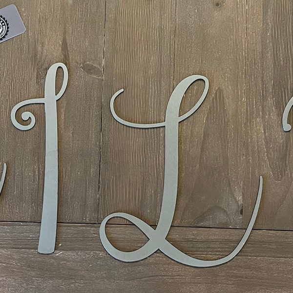 Script Letters / Monogram / Metal Signs / Rustic Sign / Wall Art / Wall ...