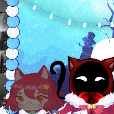 Voice-reactive Crimson Cat Spirit Pngtuber Pack Premade Pngtuber Assets ...