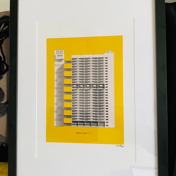 Brutalism One Croydon NLA Tower Illustrated London Poster London ...