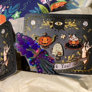 SPOOKY TEA SET Mini Enamel Pins. Hard Enamel Pin. Witchy Pin. Teapot ...