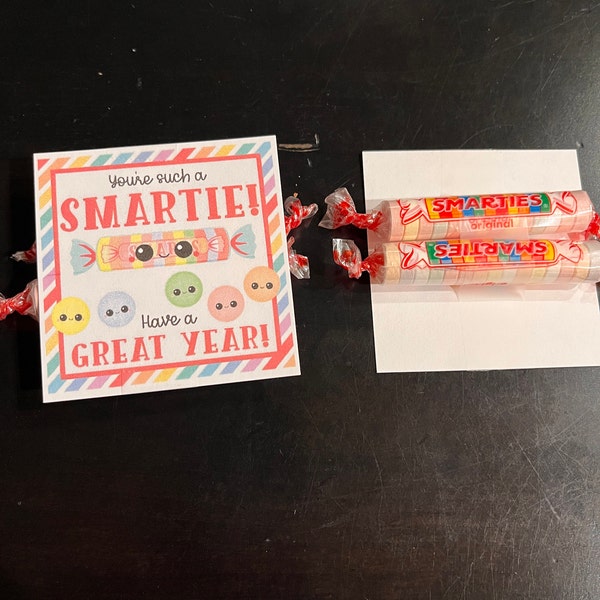PRINTABLE You're Such a SMARTIE! Have a Great Year! Tag | Instant ...