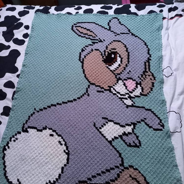 Thumper Rabbit Bunny Mini C2C Crochet Pattern - Etsy