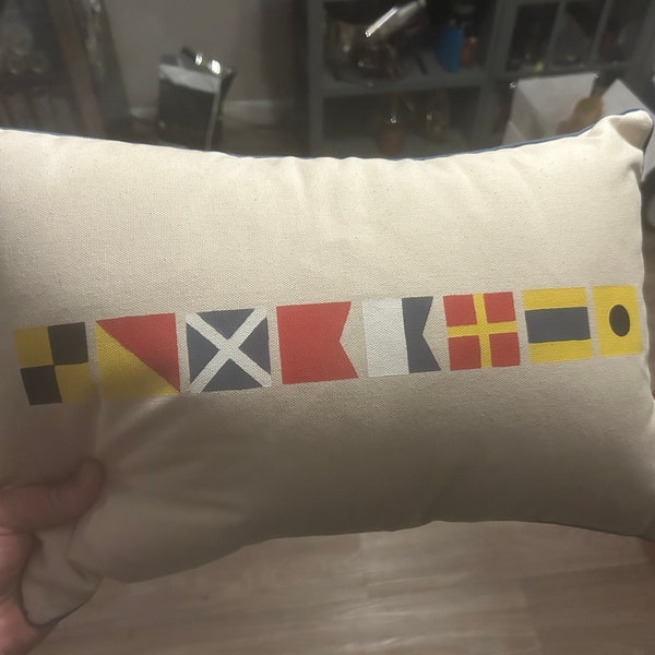 Custom Nautical Flag Pillow - Etsy