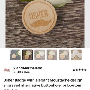 Custom Badges Personalised With Names and Roles for for Bridal | Etsy