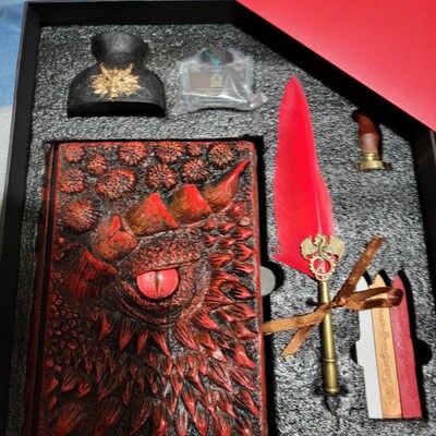Eye of the Red Dragon Notebook Gift Set Handmade Notebook for TTRPG ...