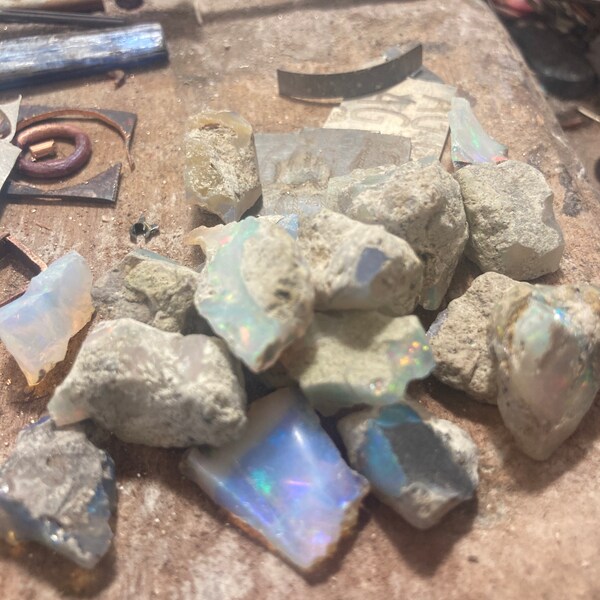 Ethiopian Opals Rough, Untreated Bigger Size Opals Rough AAAA, 15mm to ...