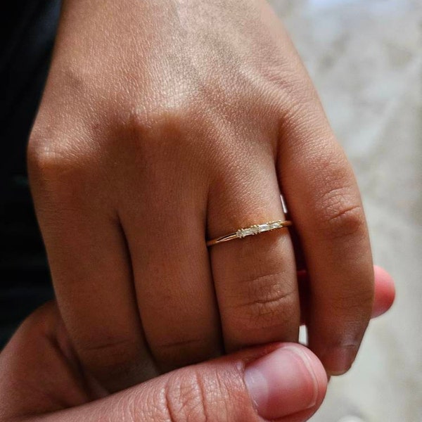 Custom Mors Code Diamond Ring in 14K Solid Gold/ Morse Code Name Ring ...