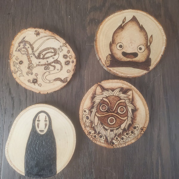 Studio Ghibli Coaster Set (4) - Etsy